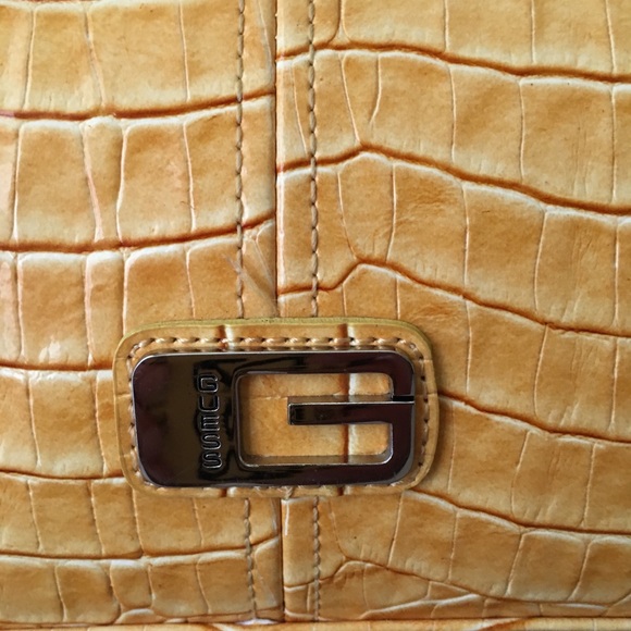 G by Guess | Bags | Yellow Faux Crocodile Embossed Guess Purse | Poshmark